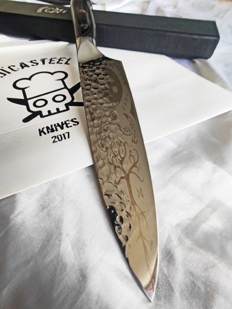 Chef Knife Wolf and Tree of Life DC-132 | Di'Casteel