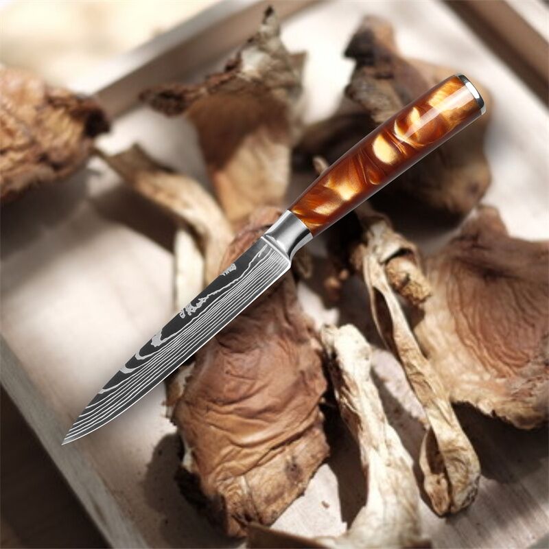Complete Red Handle Set Knives 9 pcs | Di'Casteel