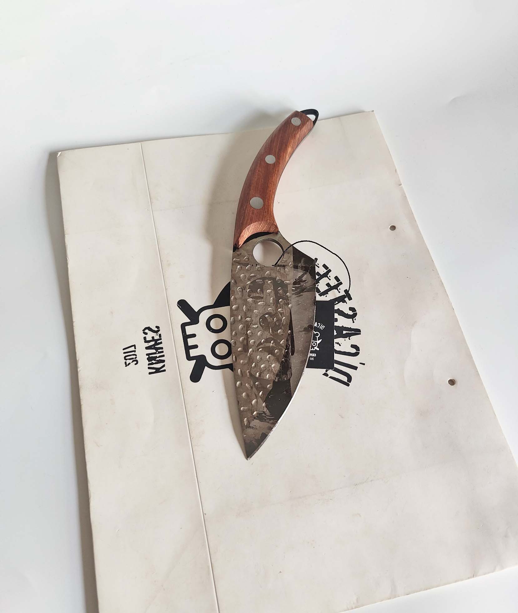 Chopper Knife with Moai Easter Island Engraving – A Culinary Blade ...